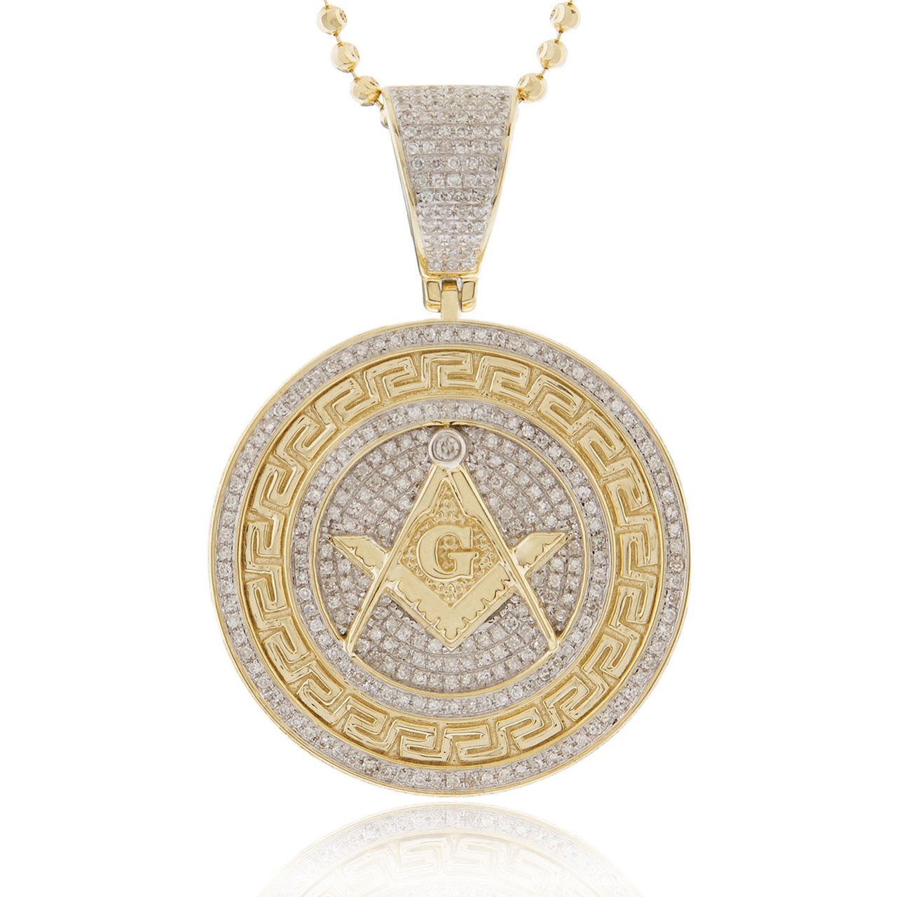 10k Yellow Gold .80ct Diamond Freemason Pendant – SHYNE JEWELERS