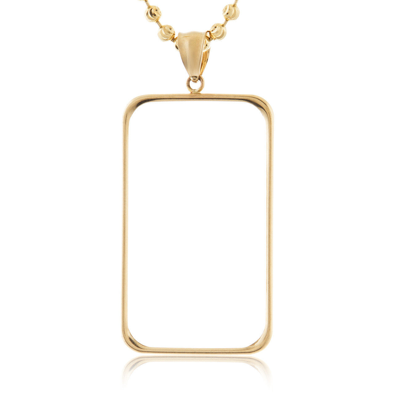 14k Yellow Gold Bar Bezel Picture Pendant – Shyne Jewelers™