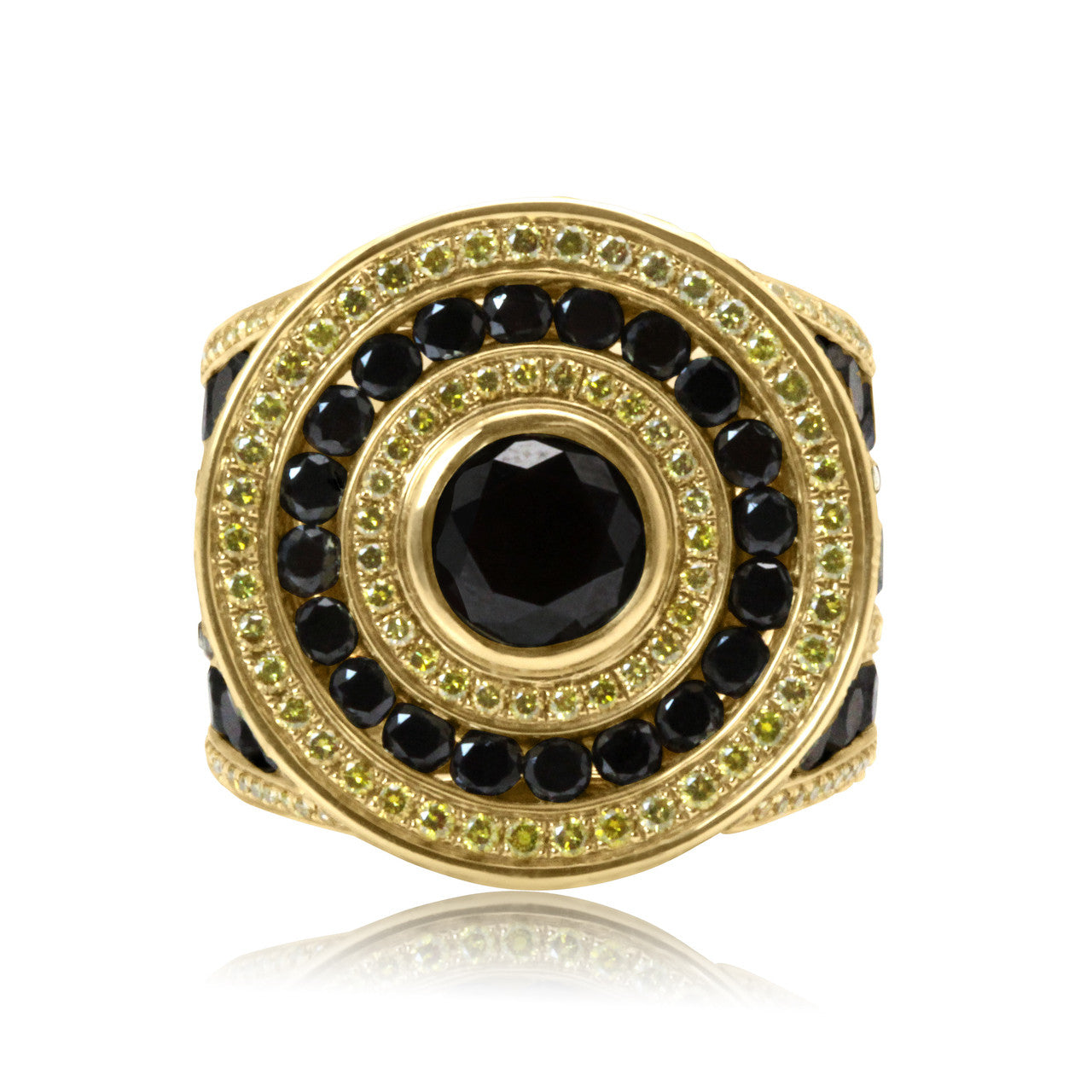 10k Yellow Gold 18.52ct Black and Yellow Diamond Ring – SHYNE JEWELERS