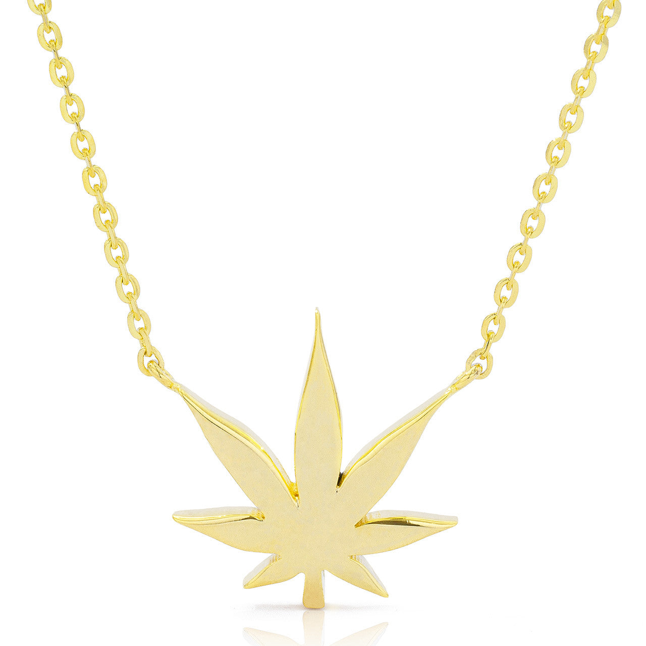 14k Gold Pot Leaf Necklace – SHYNE JEWELERS