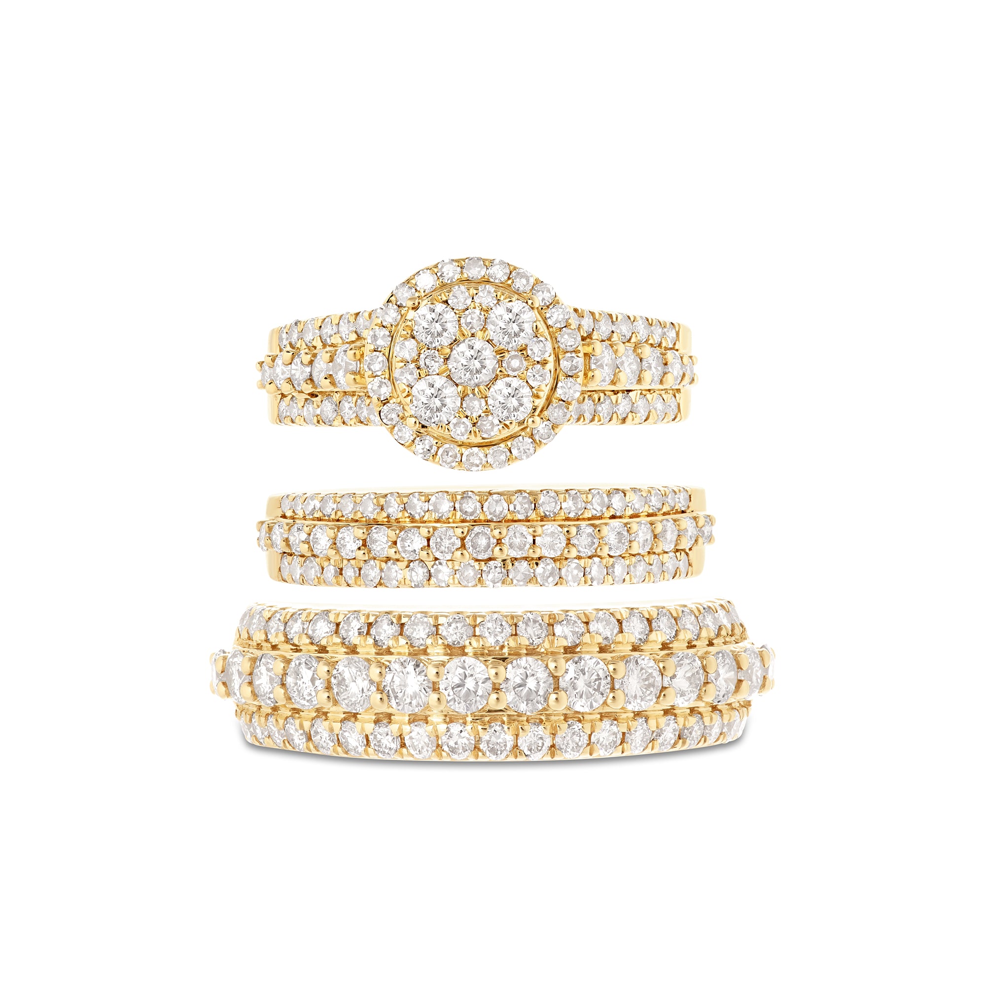 Matching Trio Diamond Ring Set – SHYNE JEWELERS