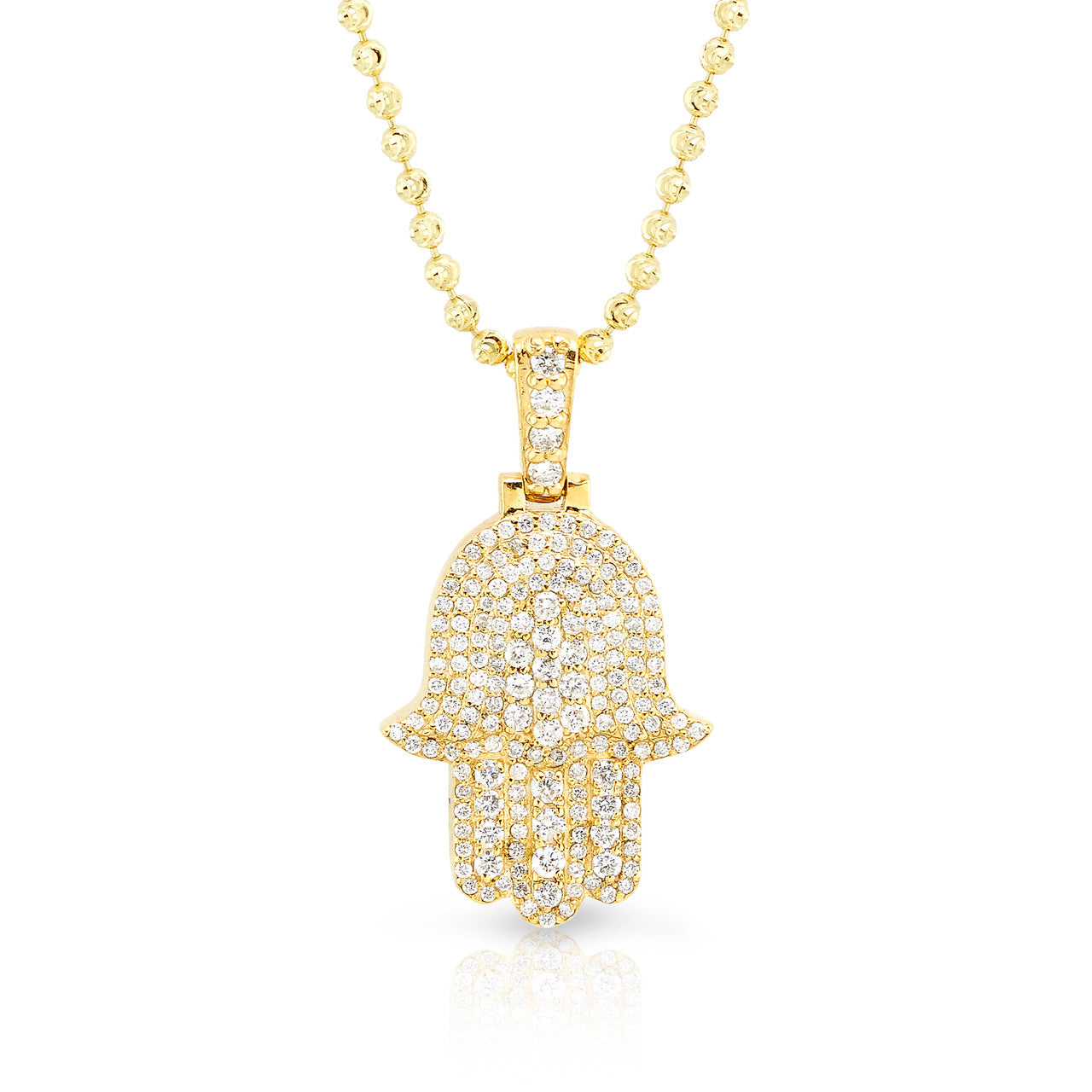 10k Gold and Diamond Hamsa Pendant 1.06ctw – SHYNE JEWELERS