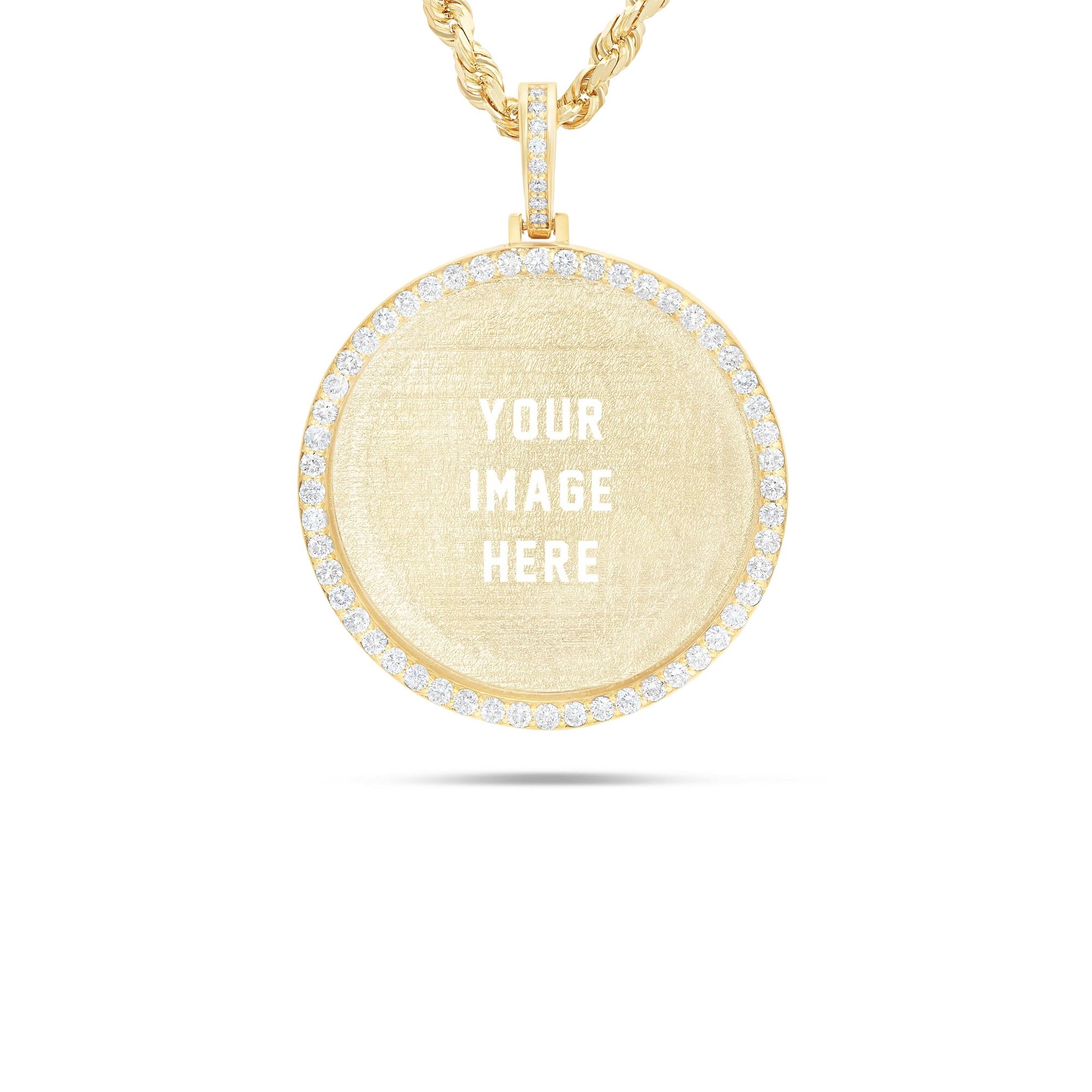 Medium Gold & Diamond Picture Pendant – SHYNE JEWELERS