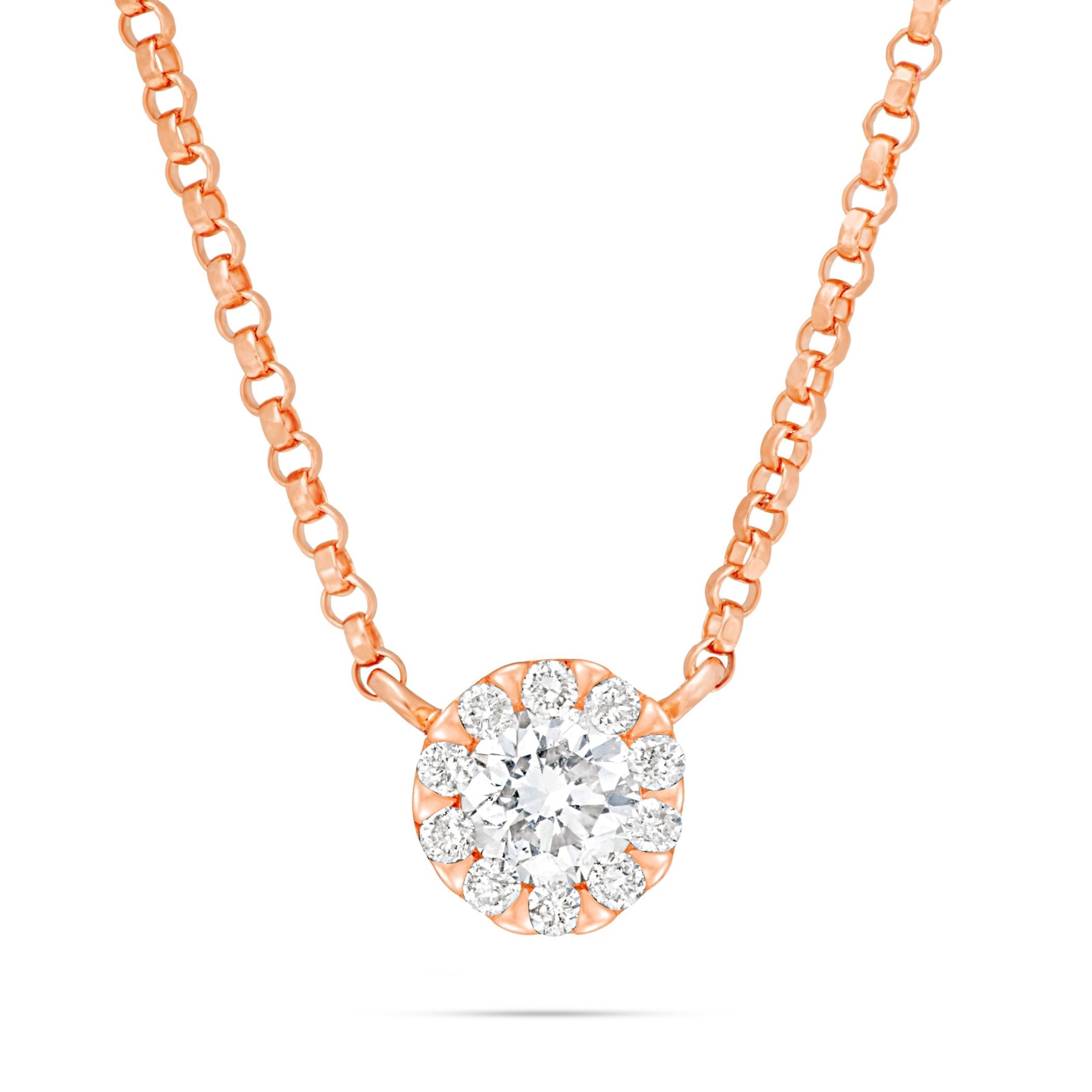 18K Gold 0.34ct Diamond Cluster Necklace – SHYNE JEWELERS