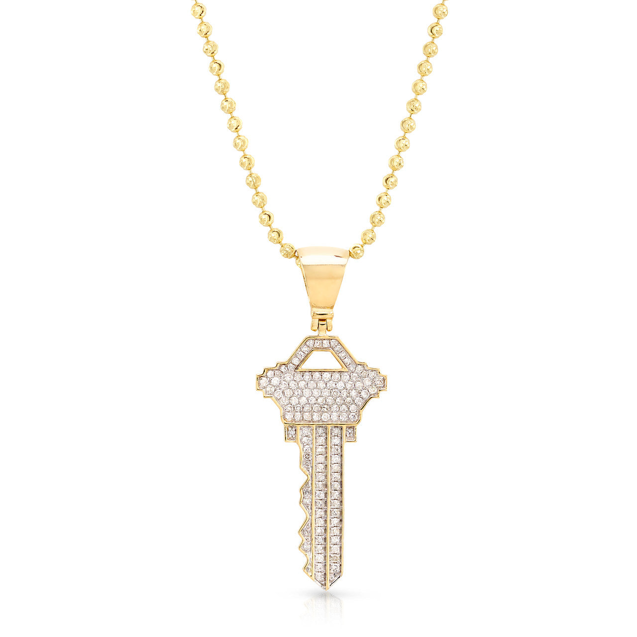 10k Yellow Gold .55ct Diamond Key Pendant – SHYNE JEWELERS