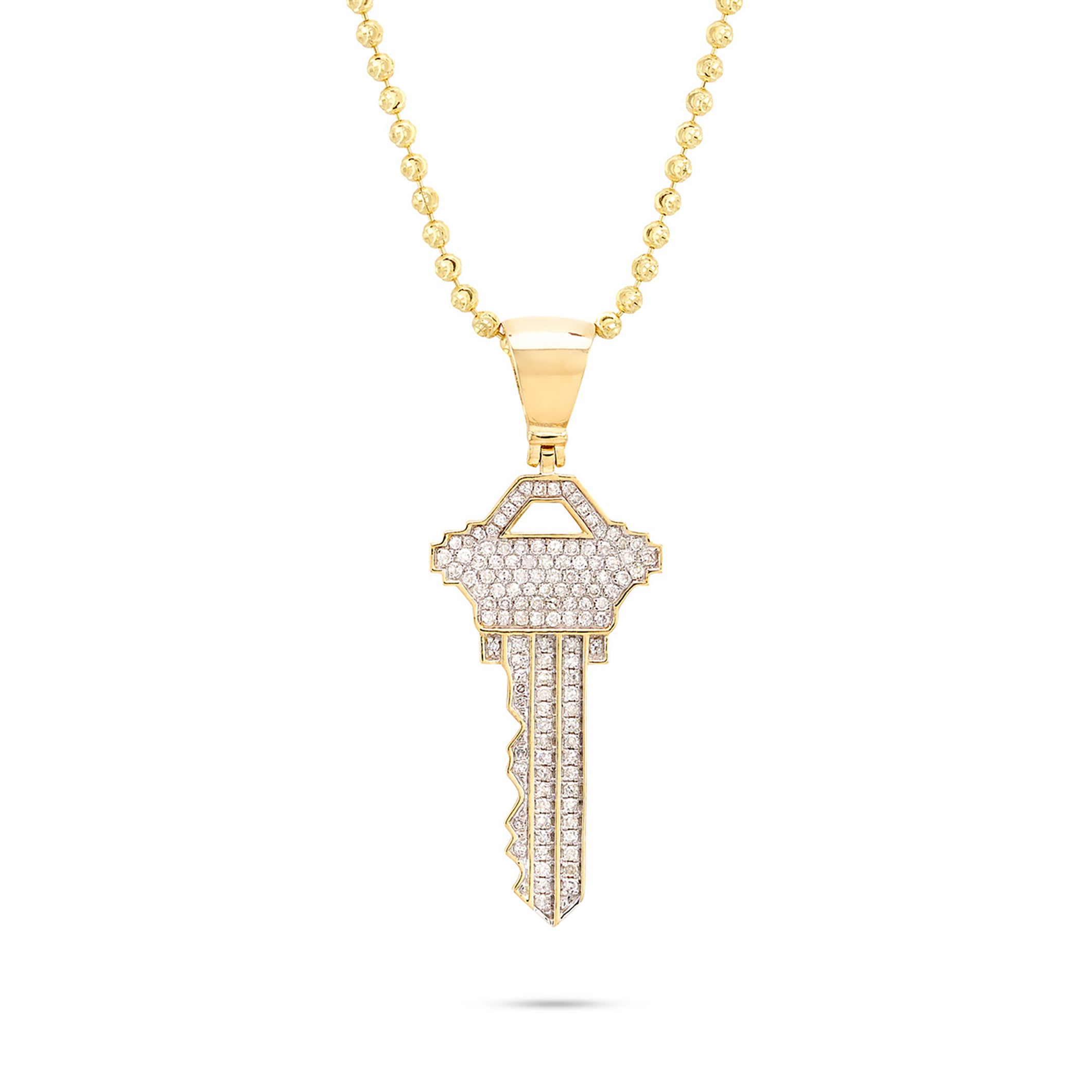 10k Yellow Gold .55ct Diamond Key Pendant – SHYNE JEWELERS