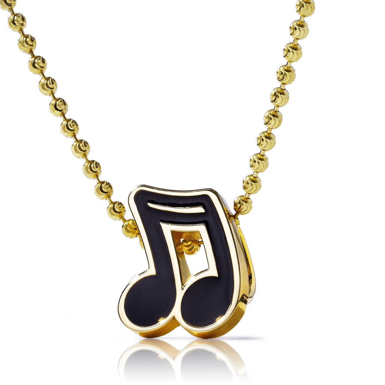 14k Yellow Gold Enamel Sixteenth Note Music Pendant – SHYNE JEWELERS