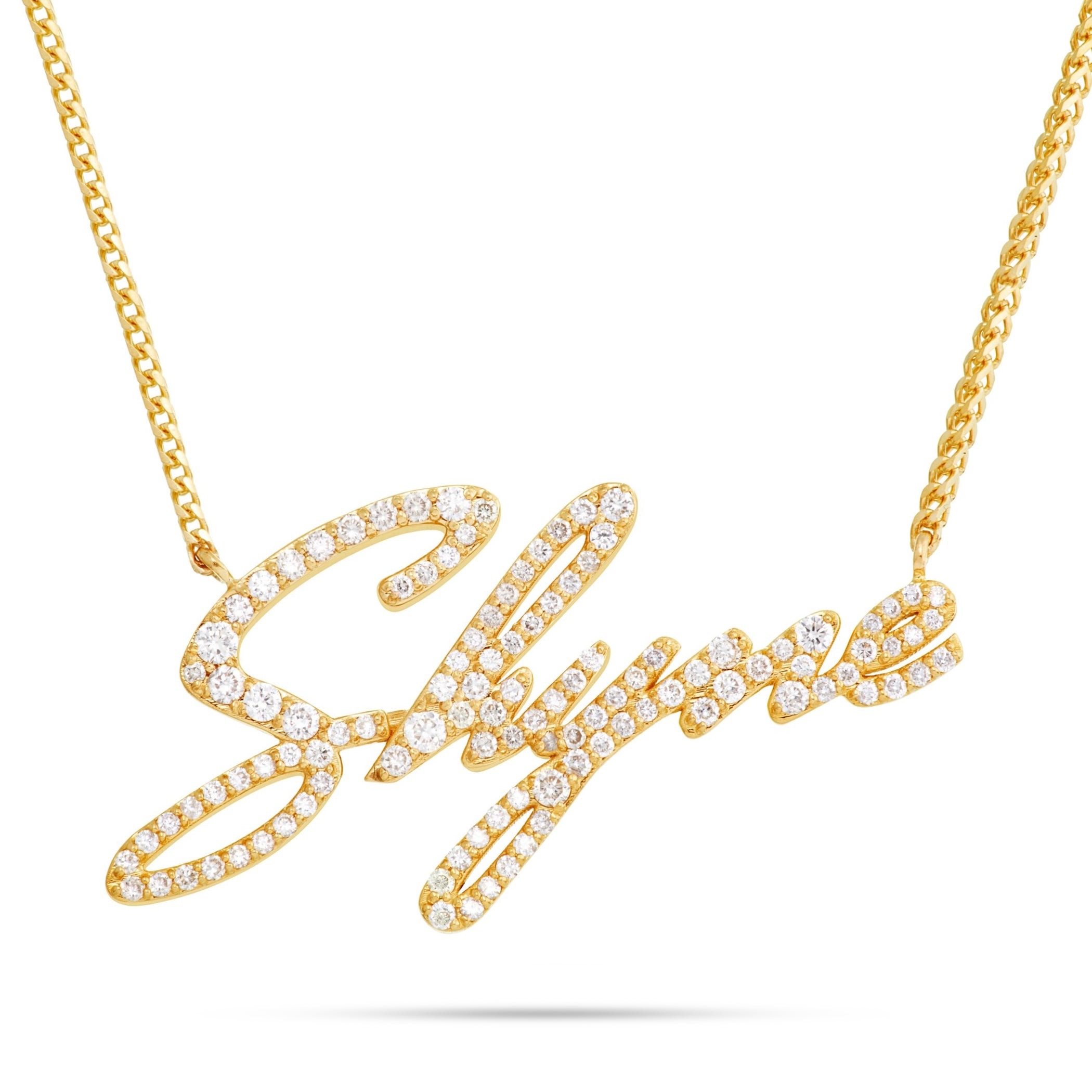Shyne Logo Diamond Necklace – SHYNE JEWELERS