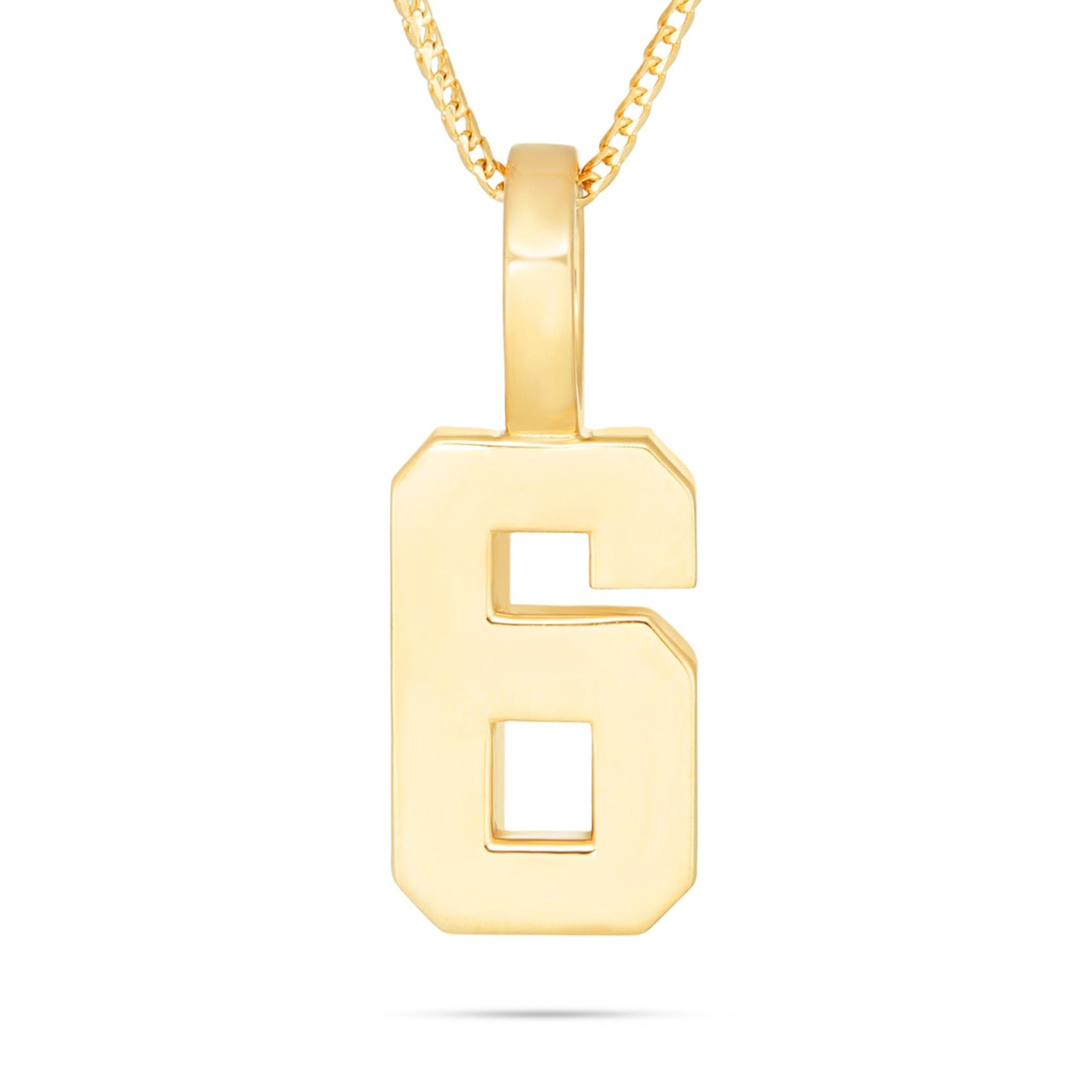 10K Gold Large Varsity Number Pendant – SHYNE JEWELERS