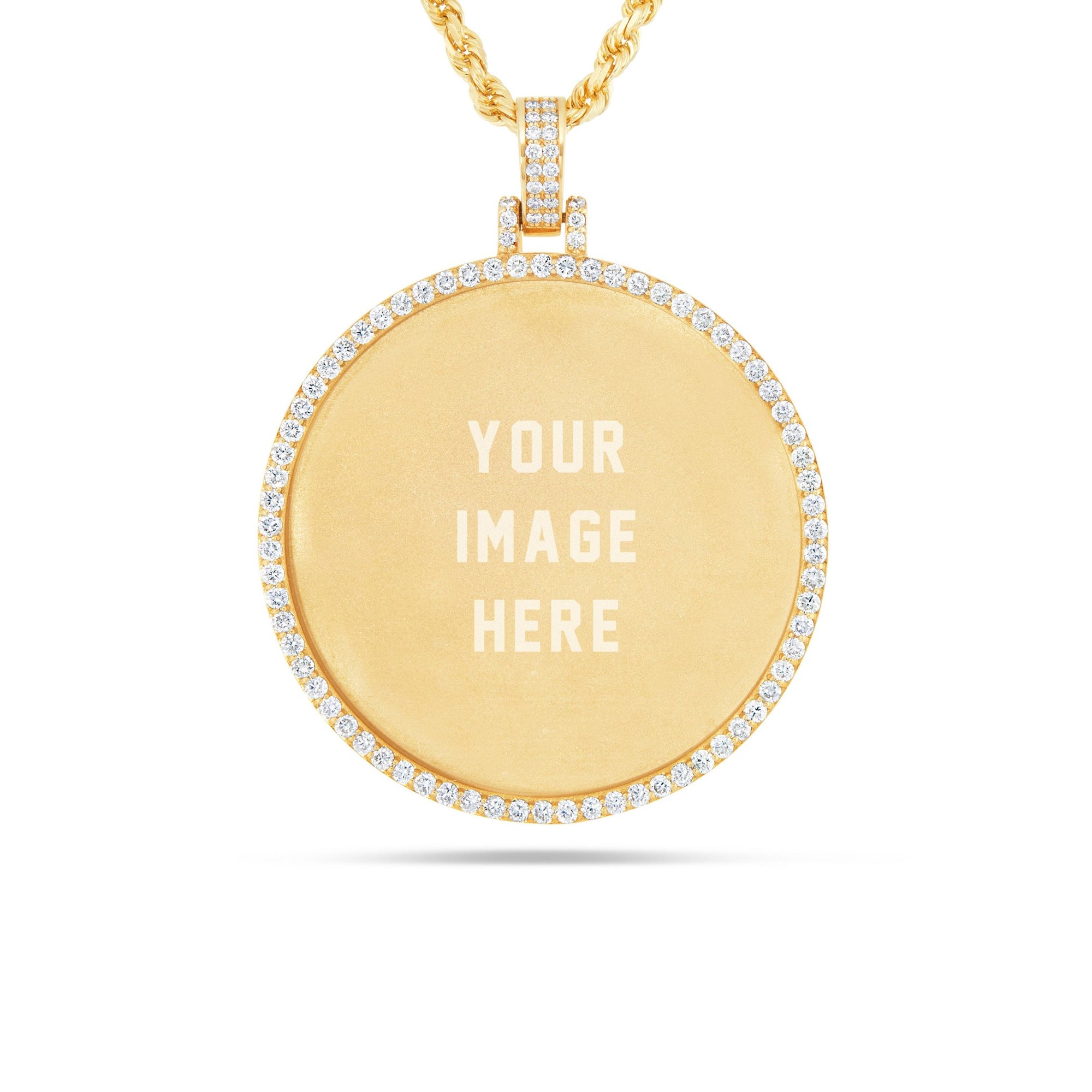 Large Gold & Diamond Picture Pendant – SHYNE JEWELERS
