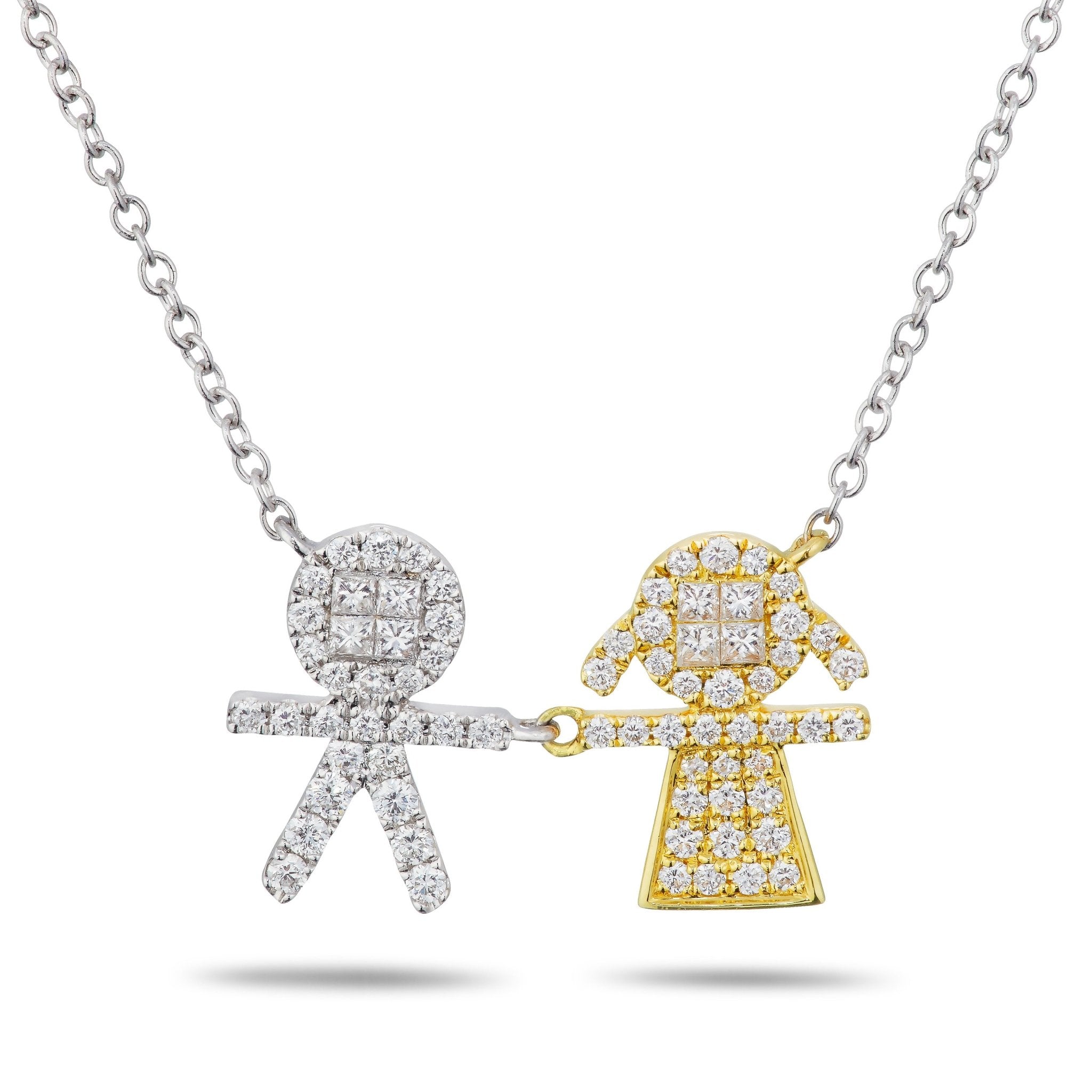 18K Gold 0.43ct Duo Diamond Necklace – SHYNE JEWELERS