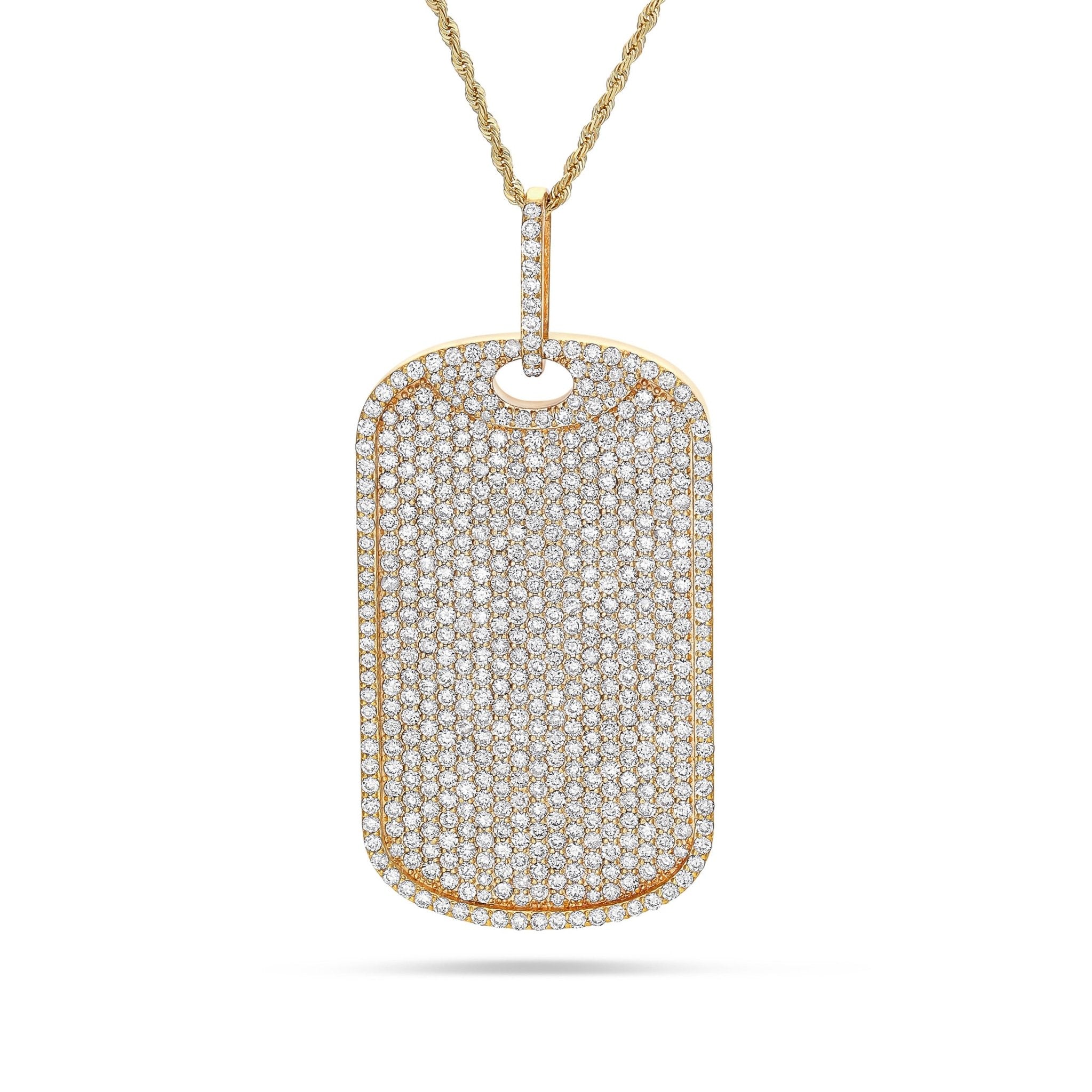 Custom Diamond Dog tag Pendant – SHYNE JEWELERS