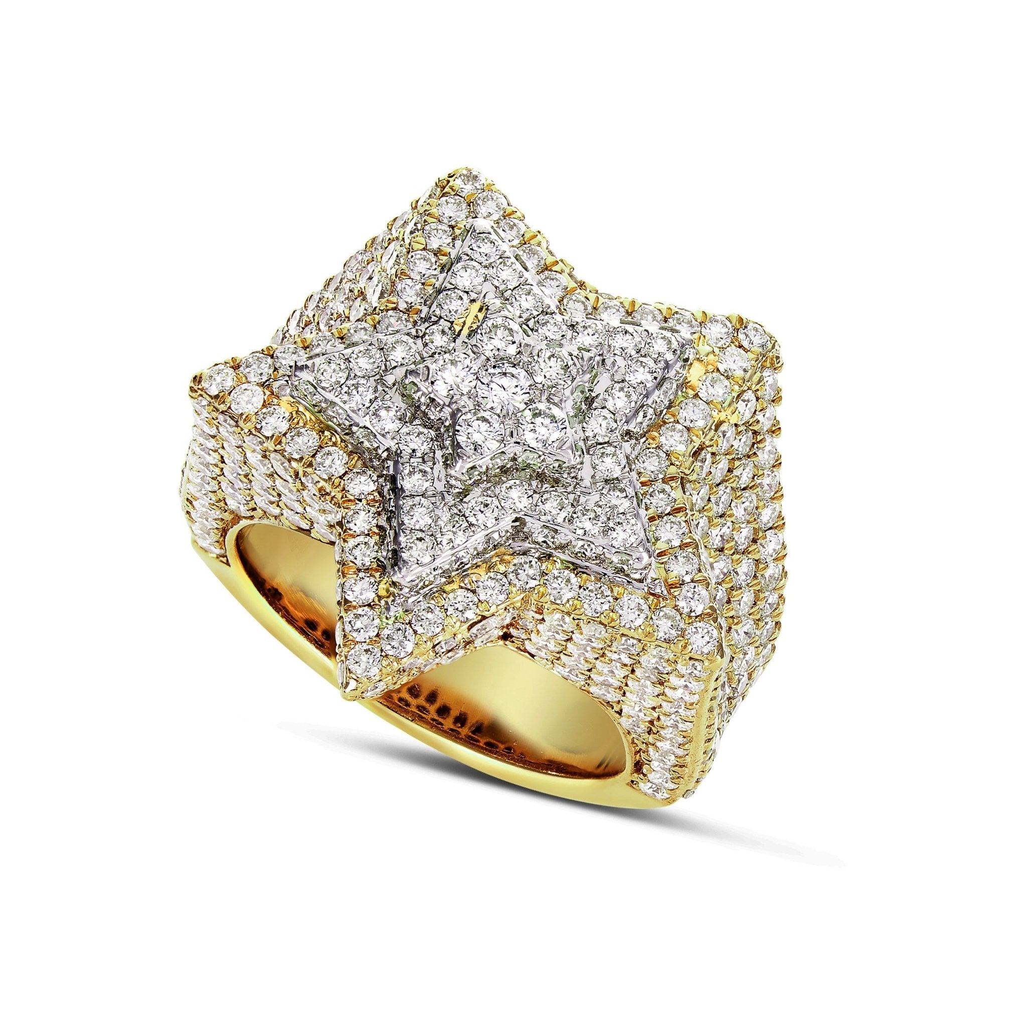 10K Gold 9.40ct Star Shaped Diamond Ring – SHYNE JEWELERS