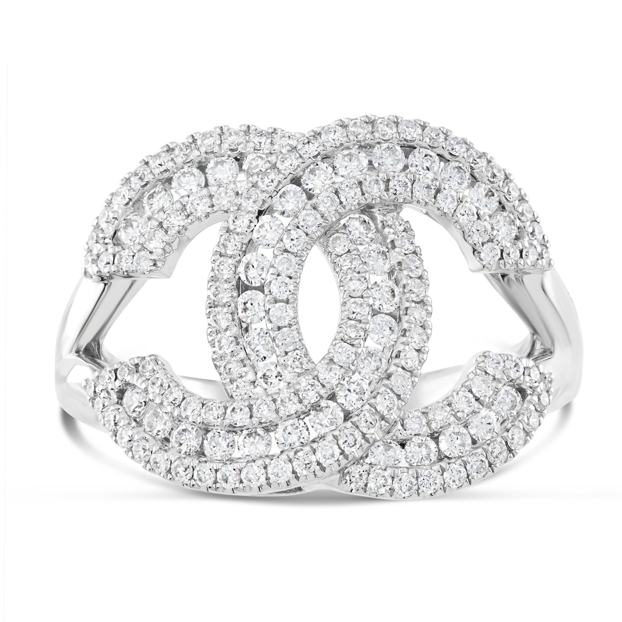 18K White Gold 0.75ct "CC" Diamond Statement Ring – SHYNE JEWELERS