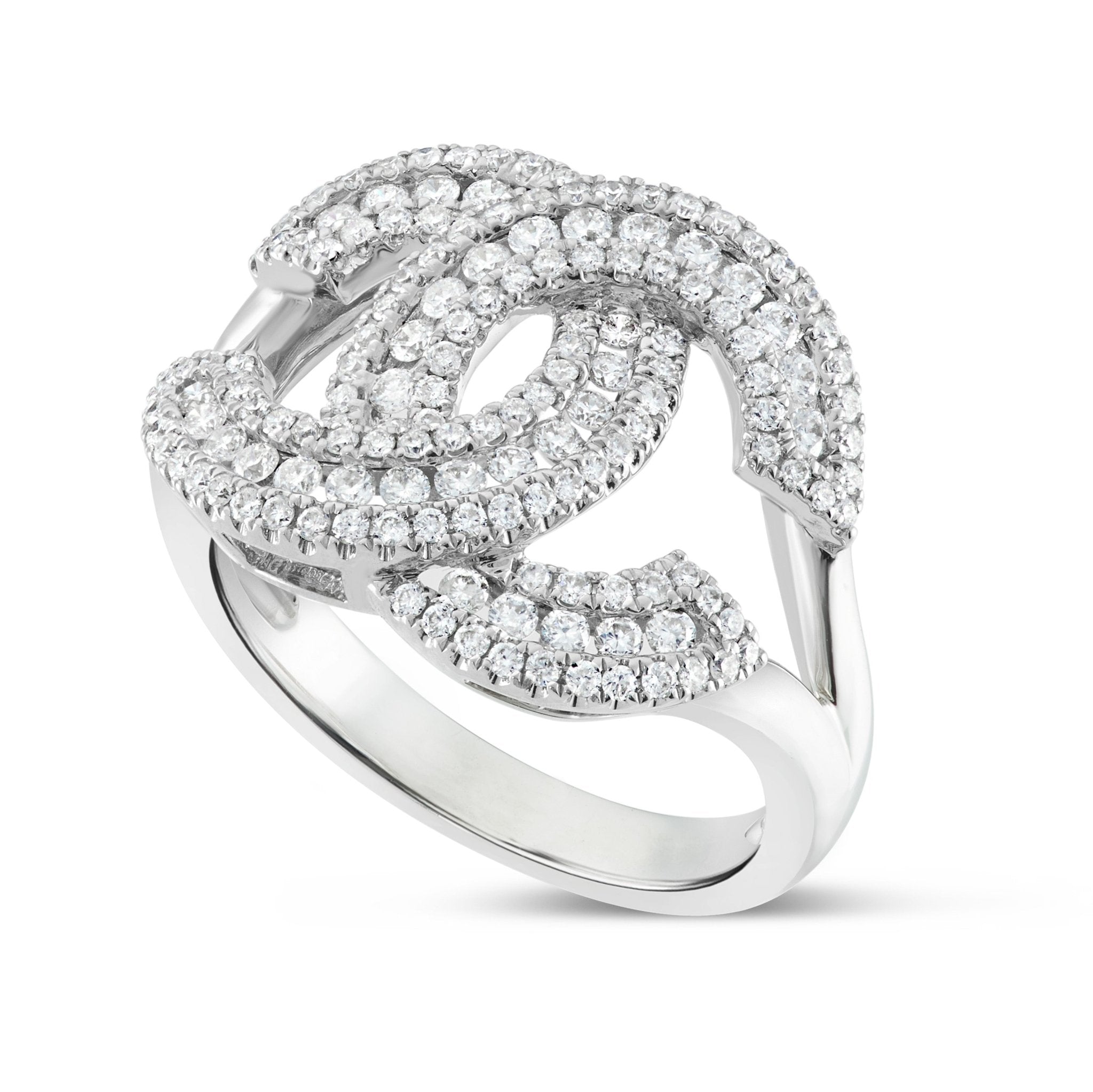 18K White Gold 0.75ct "CC" Diamond Statement Ring – SHYNE JEWELERS