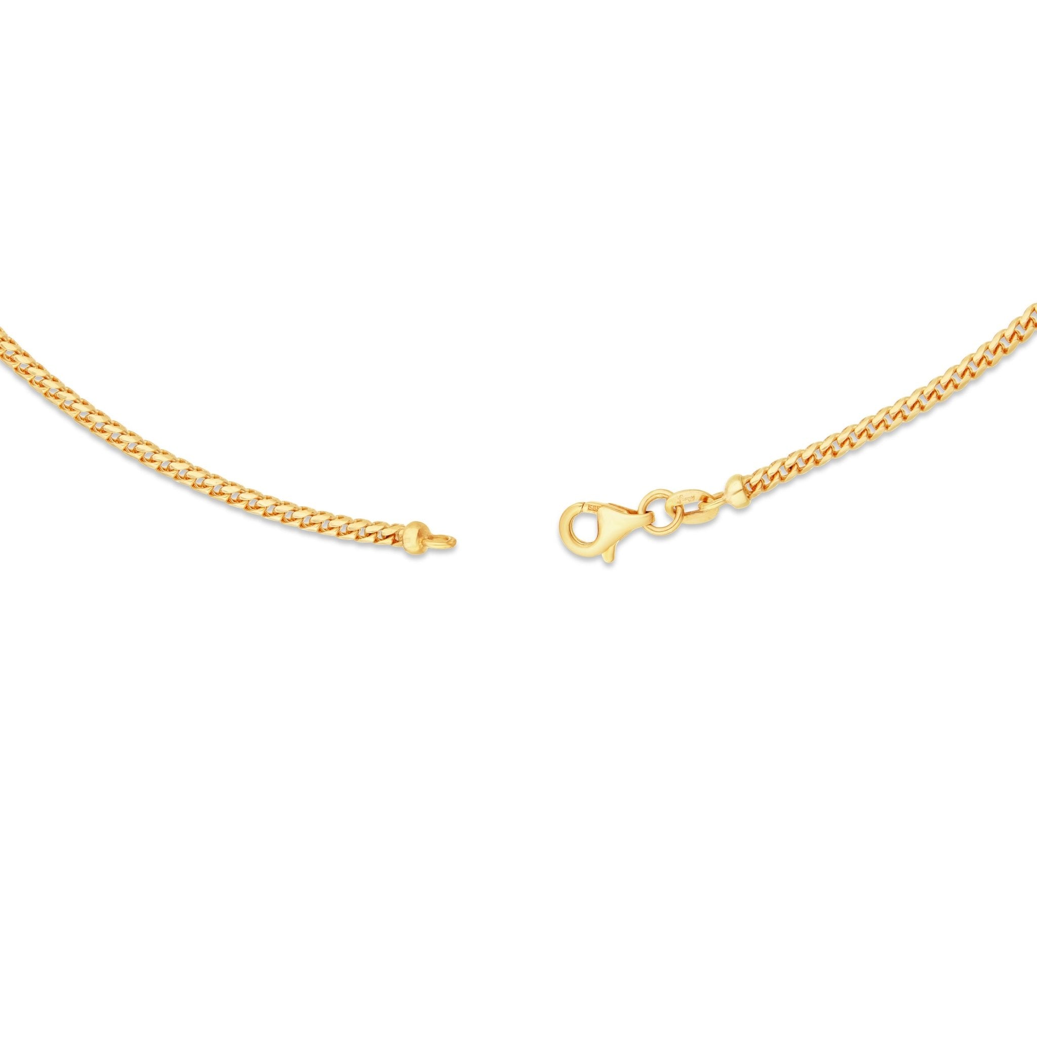 14K Solid Gold 2mm Franco Chain – Shyne Jewelers™