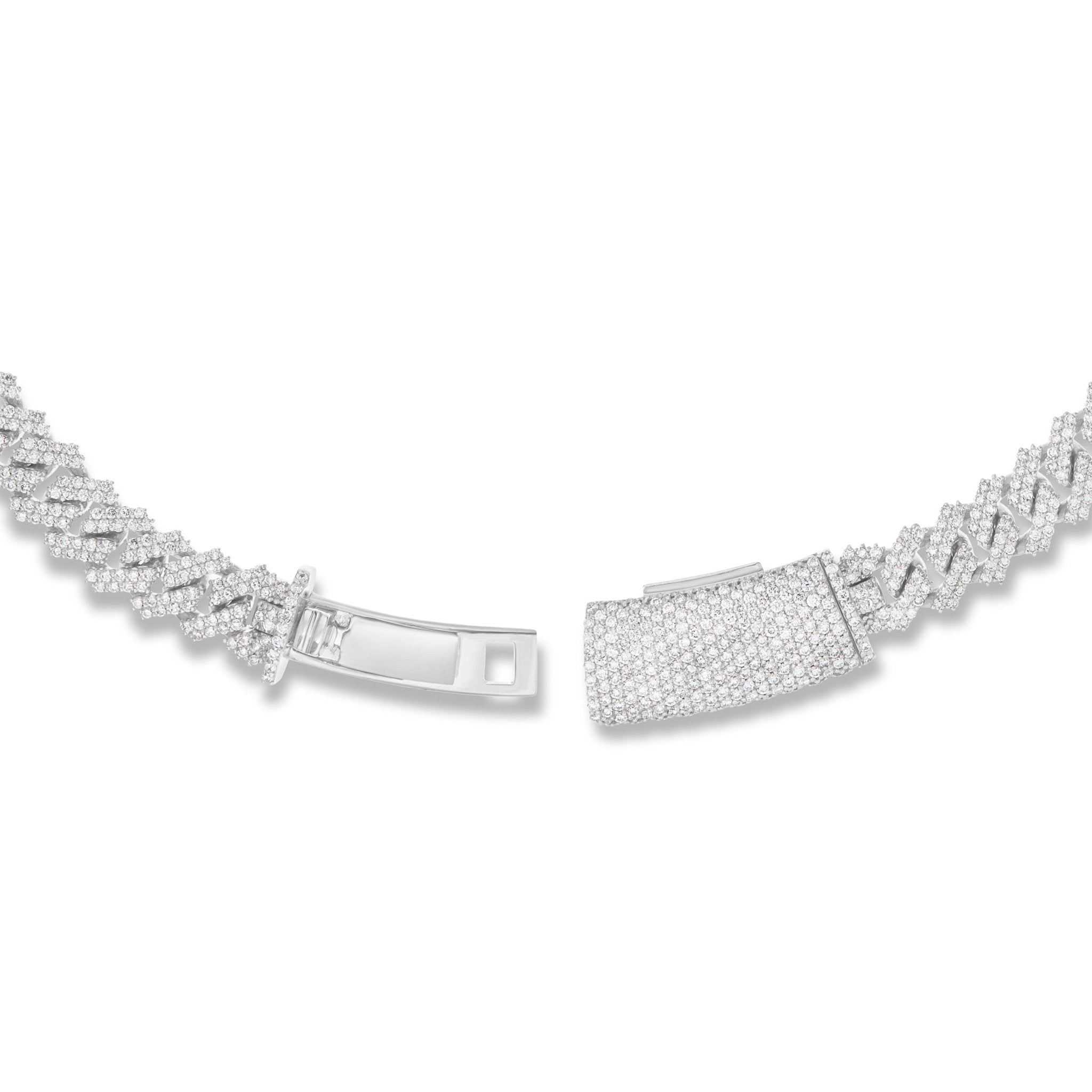 14K Gold 15.11ctw Prongset Diamond 9.25mm Cuban Chain – SHYNE JEWELERS