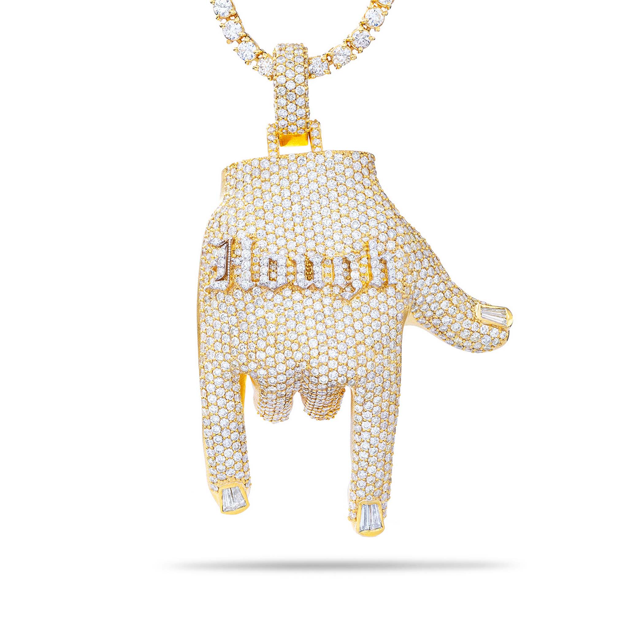 Custom "Rough" Diamond Hand Pendant – SHYNE JEWELERS