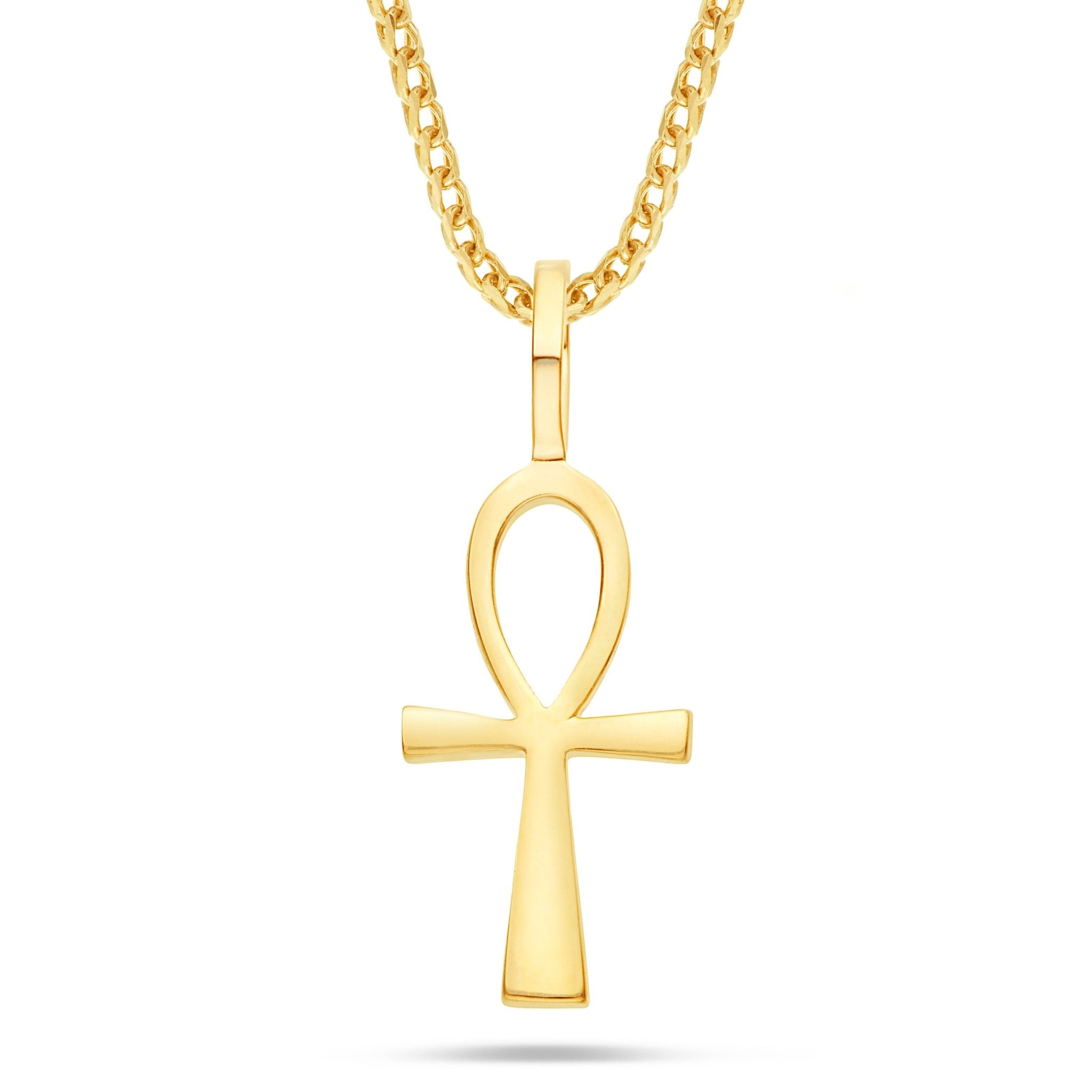 Shyne Collection 14K Gold Small Ankh Pendant – SHYNE JEWELERS