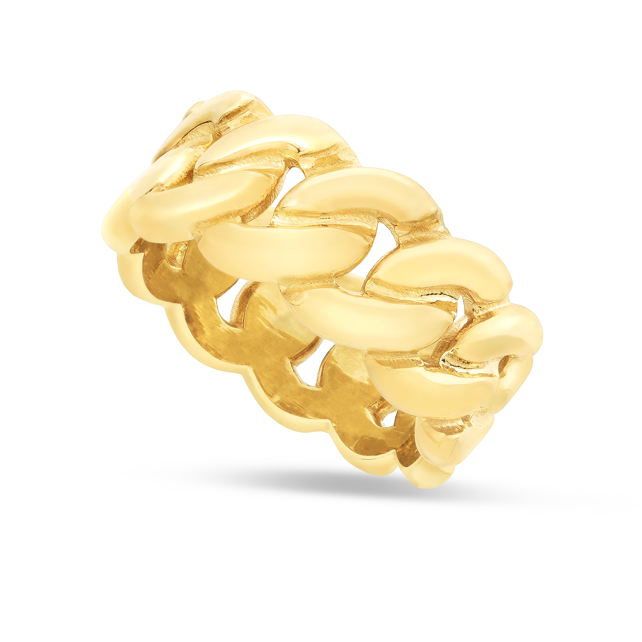10kt Solid Gold Cuban Ring – SHYNE JEWELERS