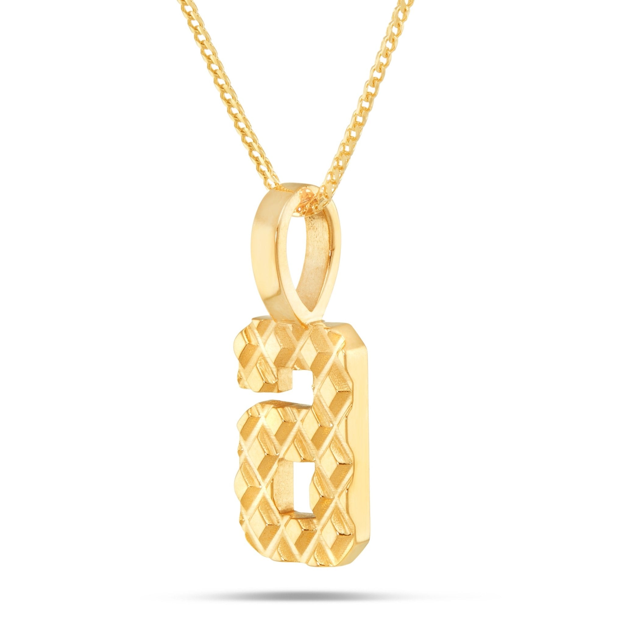 10K Gold Large Varsity Number Pendant – SHYNE JEWELERS