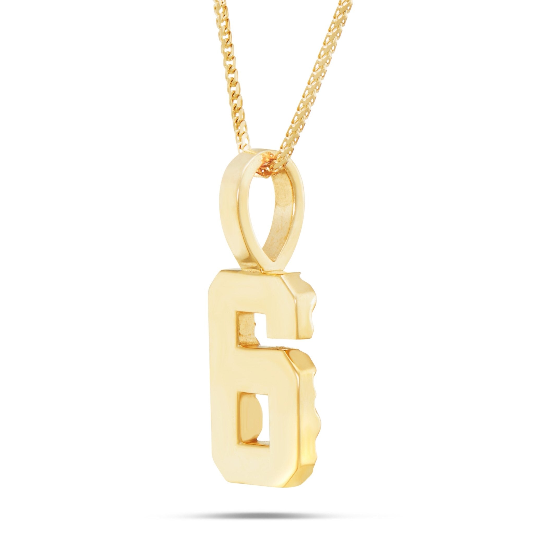 10K Gold Large Varsity Number Pendant – SHYNE JEWELERS