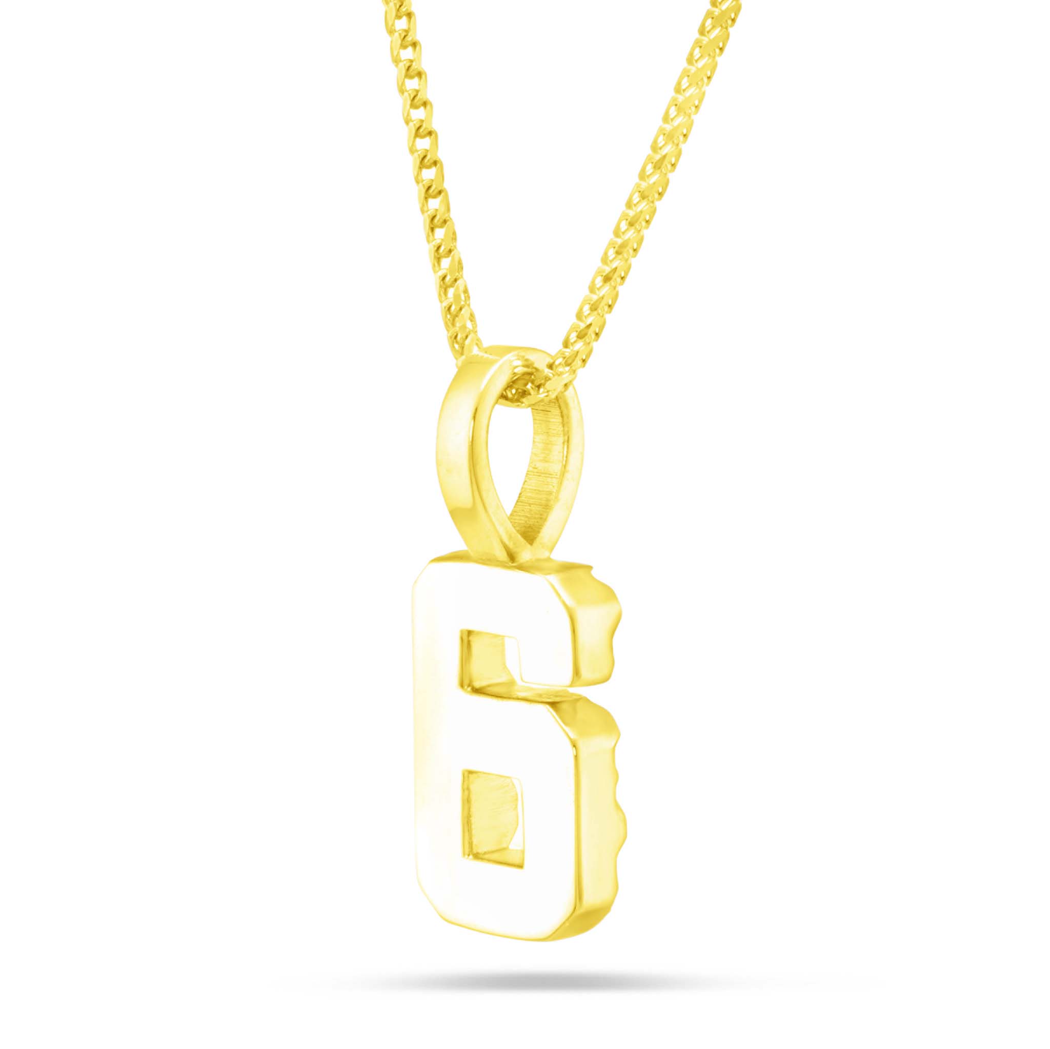 10K Solid Gold Small Varsity Number Pendant – SHYNE JEWELERS