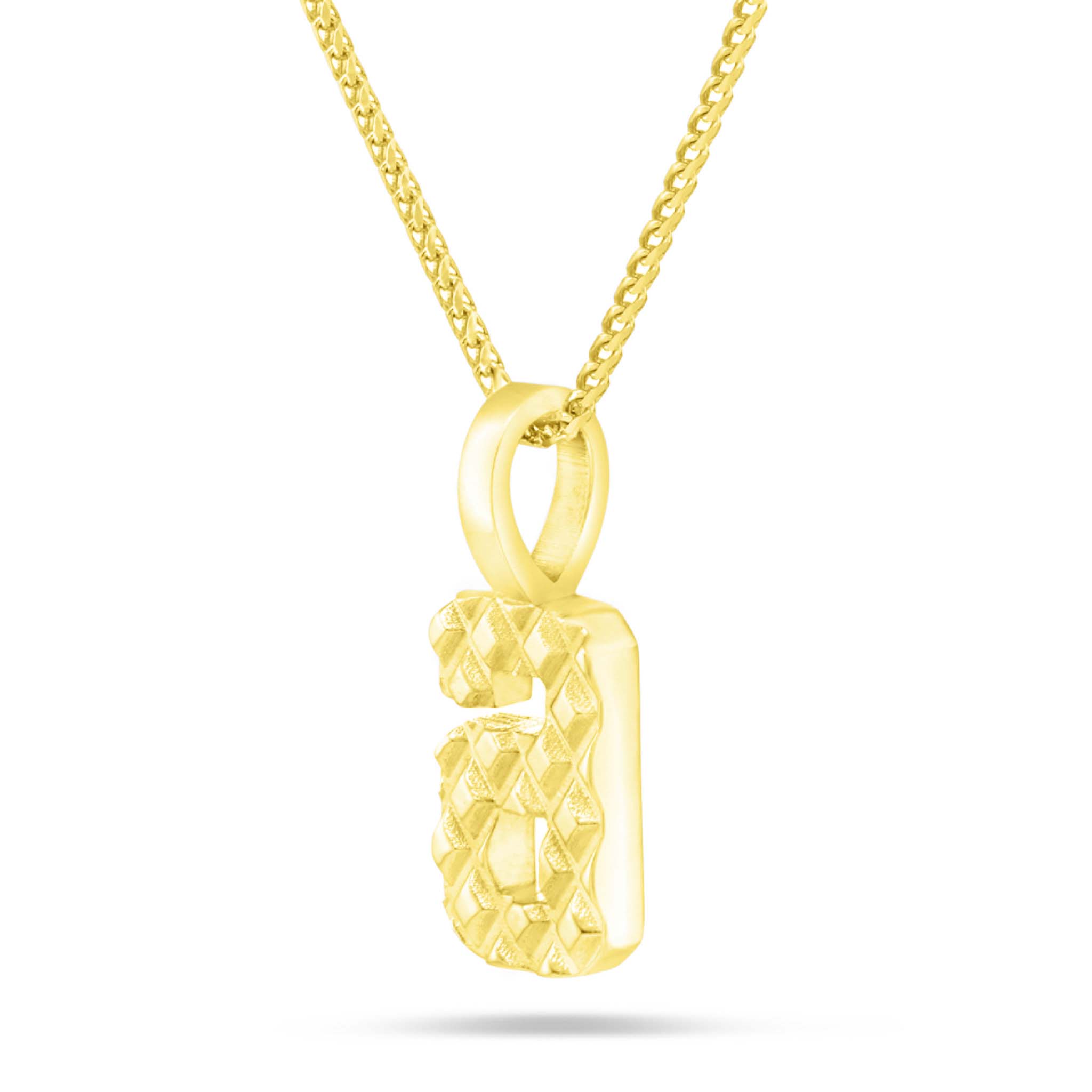10K Solid Gold Small Varsity Number Pendant – SHYNE JEWELERS