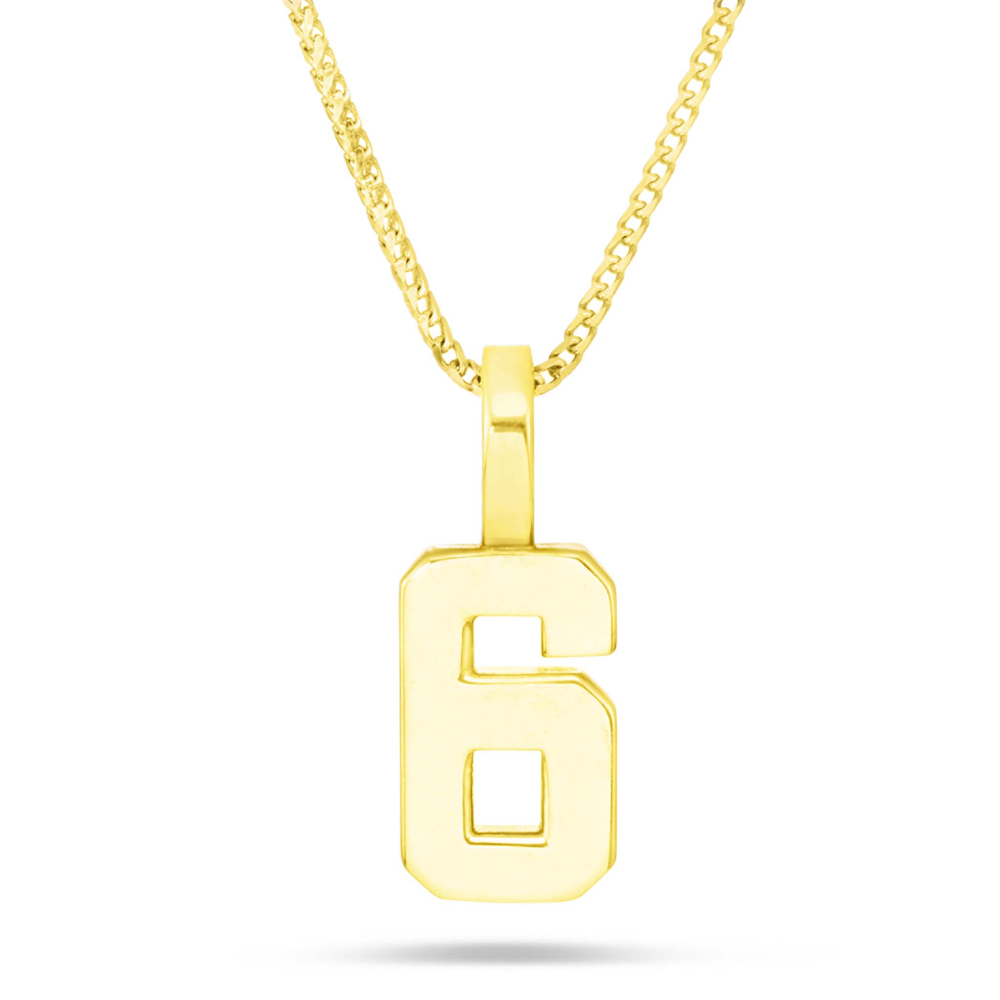 10K Solid Gold Small Varsity Number Pendant – SHYNE JEWELERS